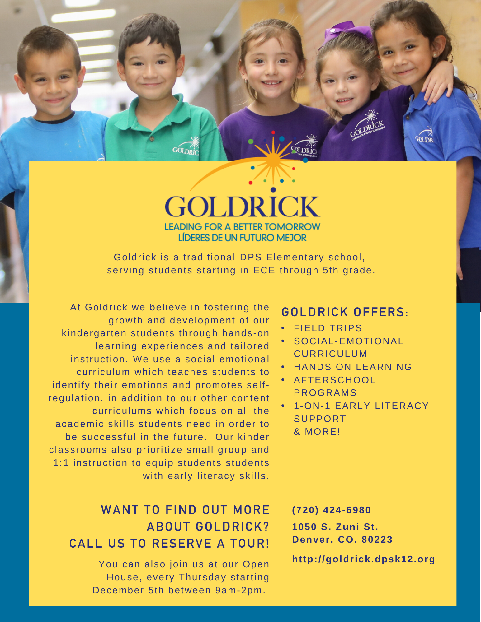 Goldrick Elementary » Enroll at Goldrick!
