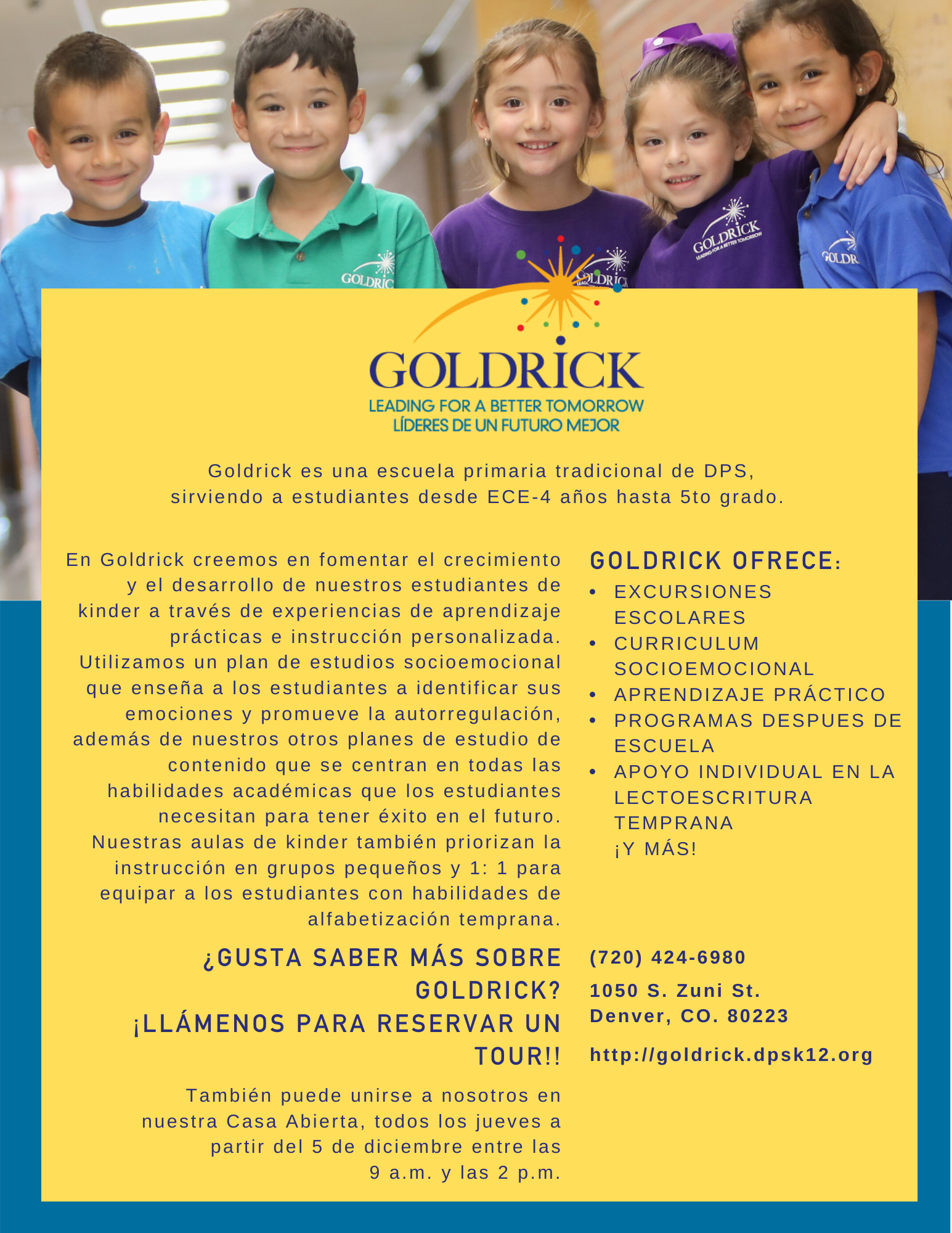 Goldrick Elementary » Enroll at Goldrick!