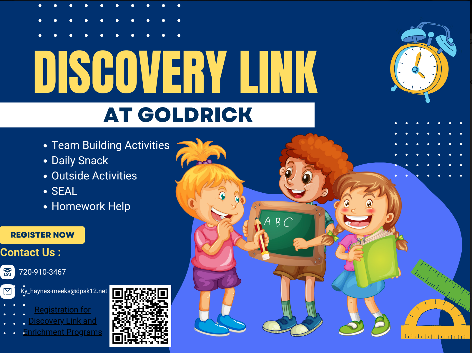Goldrick Elementary » After-School Program: Discovery Link